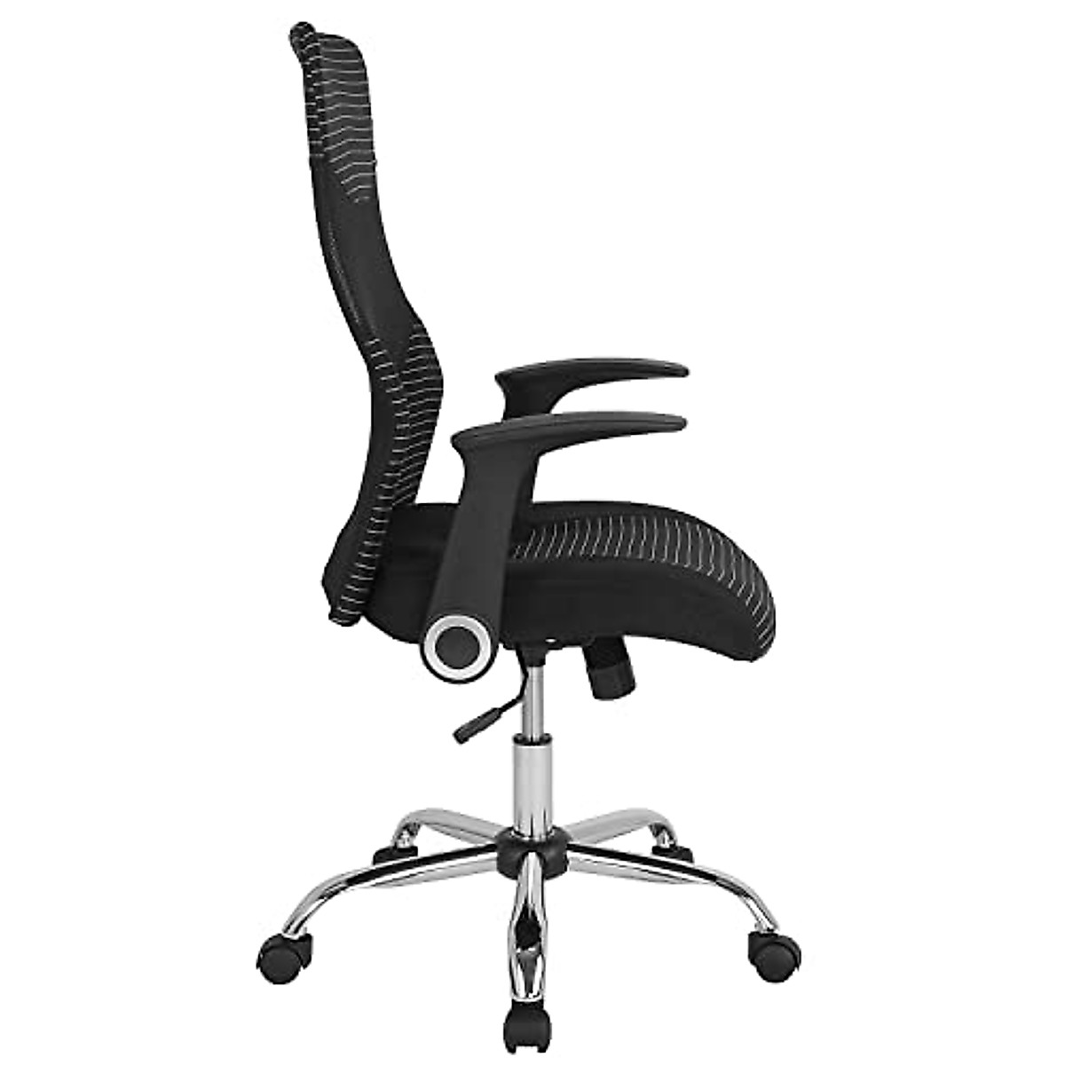 Flash Furniture Milford High Back Ergonomic Office Chair with Contemporary Mesh Design in Black and White