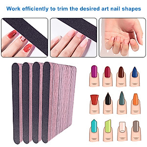 Nail File (100 Pcs), Emery Board Nail Files for Acrylic and Natural Nails, 100/180 Grit Double Sided Emery Boards for Nails Fingernail Filer Bulk for Professional Finger Nail Filer Manicure Set