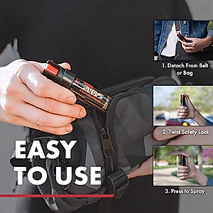 SABRE Home Defense Pepper Projectile Launcher, Large Size with (7) 0.68 Cal. Projectiles - 40% More Stopping Power for Extra Home Protection, 6.89”W x 8.56”H, and Made in USA SABRE Pepper Gel Canister