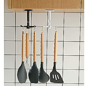 360° Rotating Folding Hook Multi-Purpose,180 Degrees Vertical Flip Hook No Drilling Self Adhesive Flip Waterproof Hooks, Space Saving Easy to Install, Suitable for Home Bathroom Kitchen Office, Black