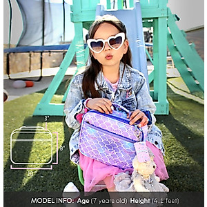 mibasies Kids Lunch Box for Girls and Boys Toddler Insulated Lunch Bag (Mermaid Tail1)