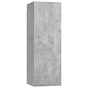 vidaXL TV Stand Set 3 Piece TV Stand HiFi Wall Plasma Stereo Cabinet Media Unit Entertainment Center Home Furniture Concrete Gray Engineered Wood