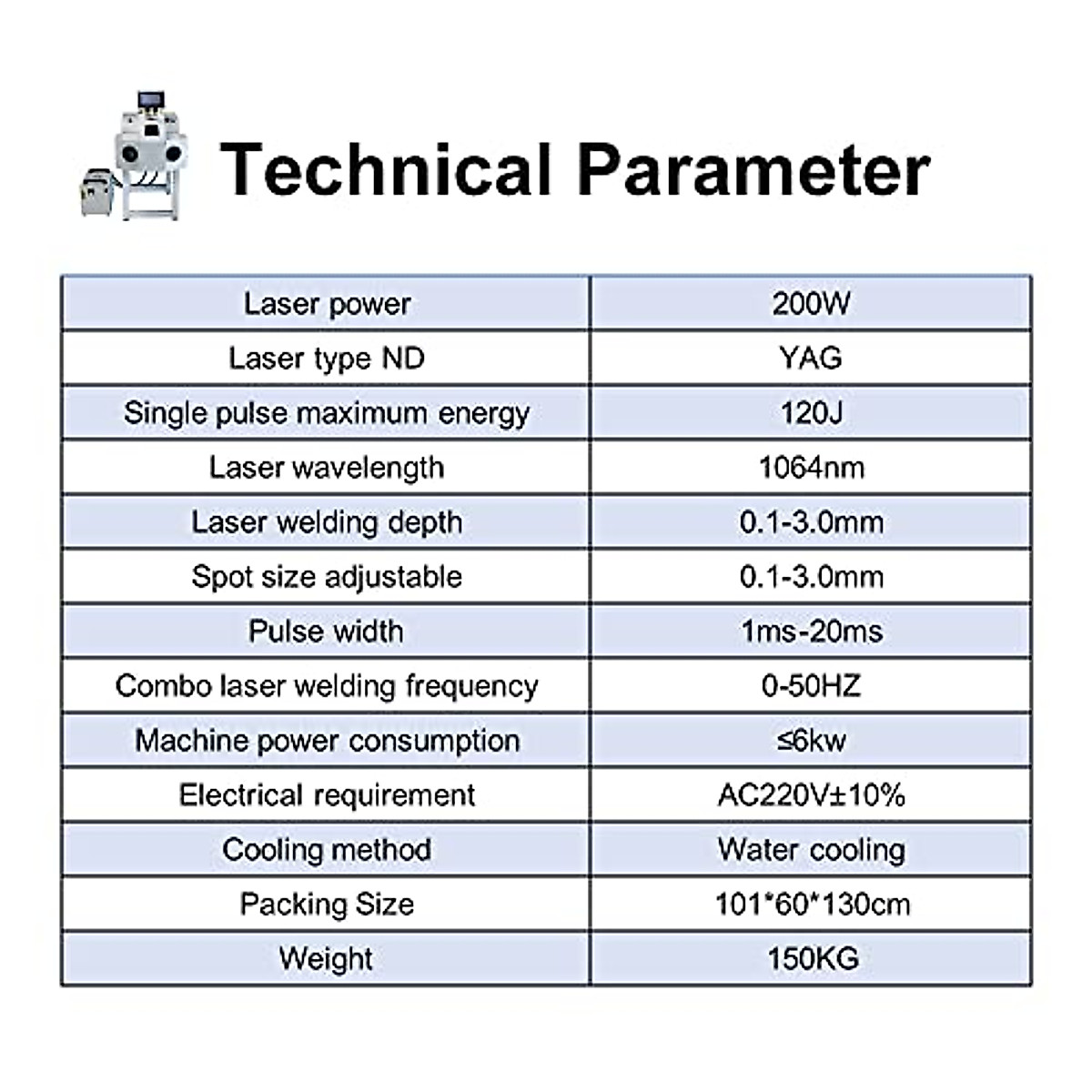200W Jewelery Laser Welding Machine YAG Spot Welder