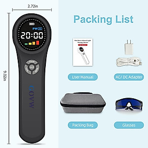 GOVW Cold Laser Therapy for Dogs, 4x980nm+4x810nm+16x660nm, Cold Laser for Horses, Veterinary Laser Therapy Machine, Pet Laser Therapy, Cold Laser Therapy Pain Relief Device for Animals Like Cats