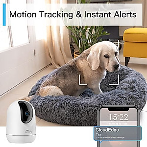 ULOFY 2K/3MP 360° Pet Camera with Phone App, 2.4G WiFi Only, Indoor Security Camera for Baby/Dog, Pan/Tilt Video Baby Monitor with Super IR Night Vision, Motion Detection, 2-Way Audio, Work with Alexa
