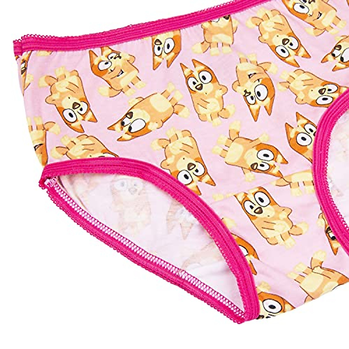 Bluey Girls' 100% Combed Cotton 10-Pack Underwear, Sizes 2/3T, 4T, 4, 6, and 8, Bluey10pk