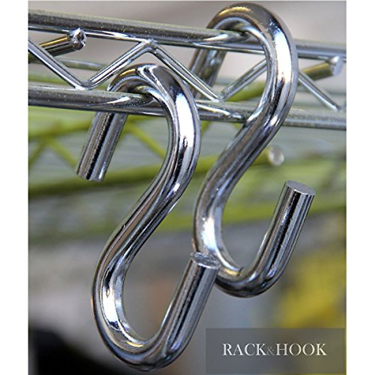 WALLNITURE Premium Quality Heavy-Duty Small S Shaped Utility Hooks Chrome Finish 3.5 Inches Pack of 2