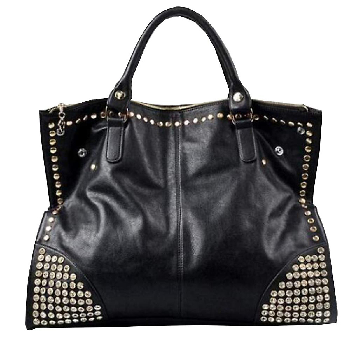 Cayla Women Tote Handbag shinestone Ladies Purse Crossbody Shoulder Bag top handle Hobo Satchel bag, Black, Large