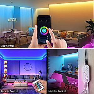 LE Smart LED Strip Lights, Music Sync Color Changing LED Tape Light, 16 Million Colors LED Lights for Bedroom, Home, Kitchen, TV, Party and Festivals