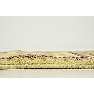 Unique Loom Voyage Collection Traditional Oriental Classic Intricate Design Area Rug (2' 7 x 10' 0 Runner, Ivory/Gold)