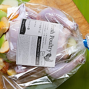 100 Pcs Poultry Freezer Labels 6 x 5 Inch with Safe Handling Instructions Self Stick Turkey Freezer Labels Thanksgiving Day Party Supply