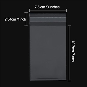 Outus 300 Pieces Clear Cellophane Bags Self Adhesive Sealing Gift Treat Bags Opp Small Adhesive Plastic Bags for Cookies Candy, Soap, Cookie, Christmas Birthday Party Decorative (3 x 5 Inches)