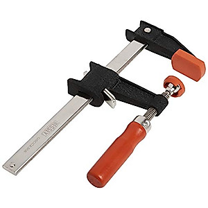 Bessey Clutch Style Bar Clamps - 6 In 600 lb - GSCC2.506 - Woodworking Clamps with Ergonomic Handle, Non-Marring Pads, Durable Cast-Iron Jaws & Serrated Rail for Carpentry & Cabinetry