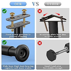 O.HSNYIU Upgrade Adjustable Bed Support Legs 10"-16", Bed Frame Support Legs, Bed Legs Set of 4, Metal Bed Frame or Wooden Bed Center Slat Support Leg, Heavy Bed Replacement Legs (4, 10"-16")