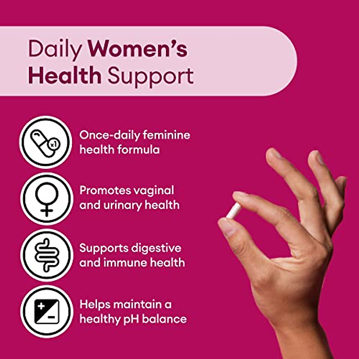 Probiotics for Women with Organic Prebiotics - 50 Billion CFU, D-Mannose & Cranberry Extract for Digestive, Immune & Feminine Support - 6 Probiotic Strains Selected for Women - Womens Probiotic - 30ct