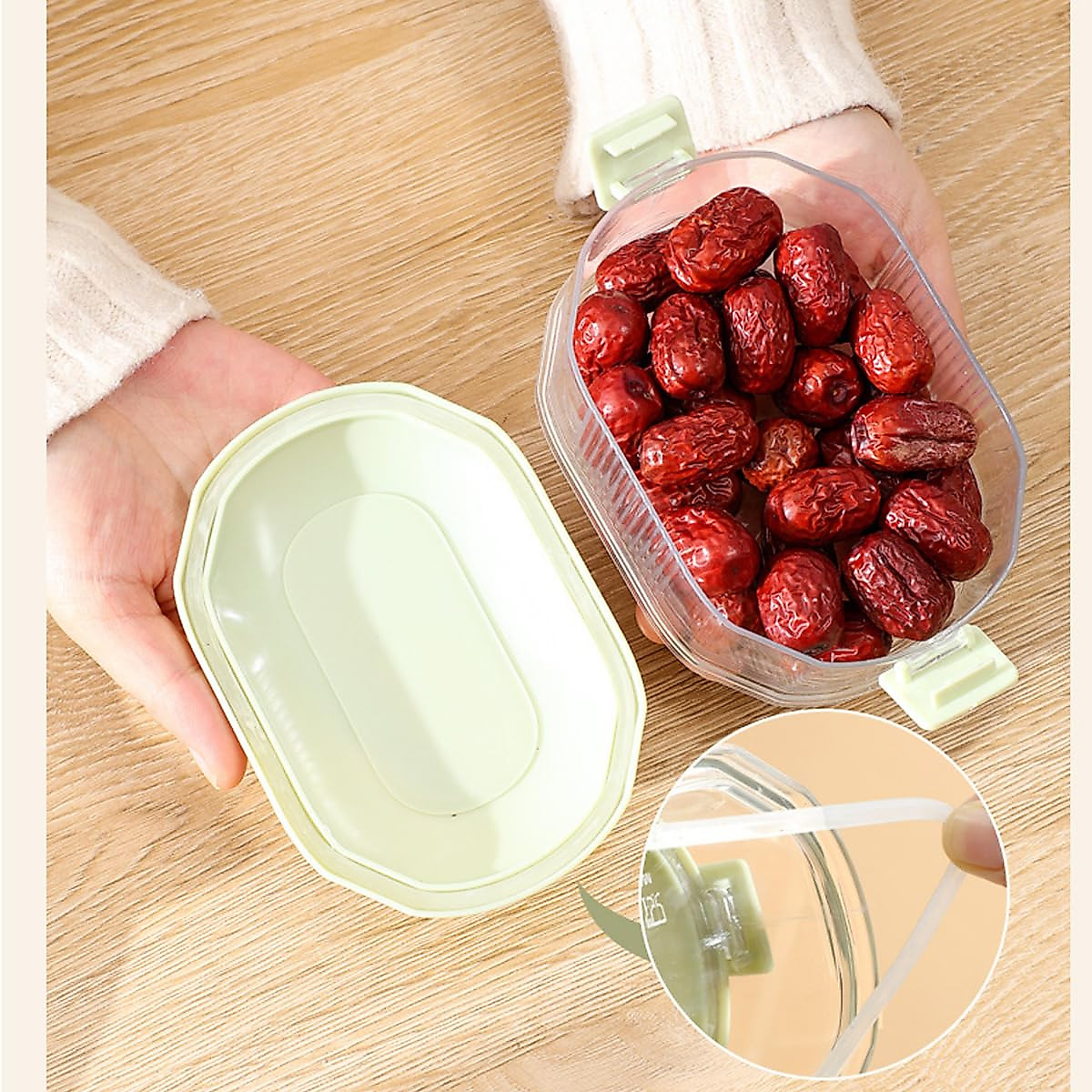 Food Storage Containers with Lids Airtight, Plastic Storage Meal Prep Container-Stackable Food Preservation Organizer Box 100% Leakproof & BPA-Free Organization and Storage Sets (White,4)