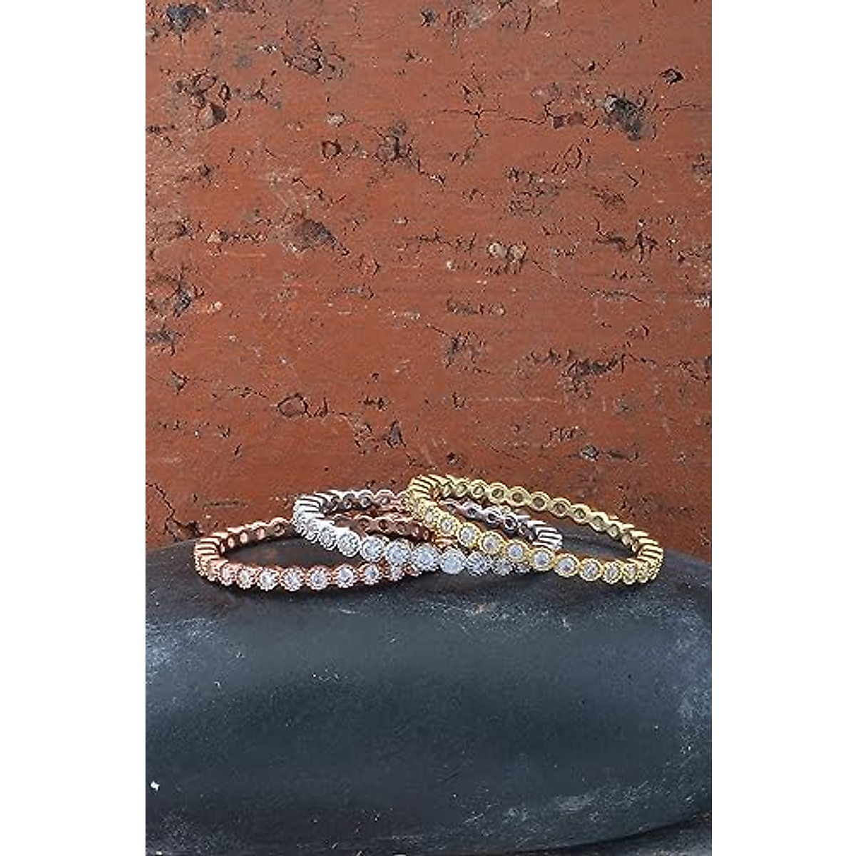 SILVERCLOSEOUT Rhodium Plated Sterling Silver Cz Cubic Zirconia Stackable Womens Eternity Band Promise Ring for Ladies - Size 11