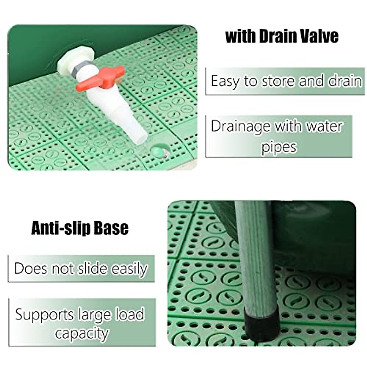 LZMZMQ Backyard Garden Outdoor Frame Wimming Pool/Adults Kids Toddler Mini Framed Pools, 0.5m/ 1m/ 1.5m/ 2m/ 2.5m/ 3m Above Ground Metal Swimming Pools, Steel Frame (Size : 1x1x0.9m(4.9x3.2x2.9ft))