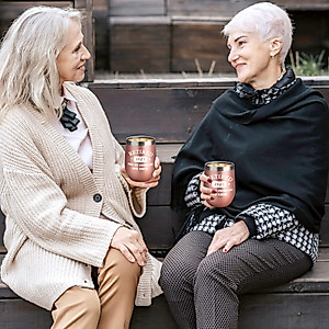 Gtmileo 2023 Retirement Gifts for Women, Retired 2023 Not My Problem Stainless Steel Insulated Wine Tumbler, Retirement Gifts for Office Friend Coworkers Teacher Sister Mom Grandma(12oz, Rose Gold)