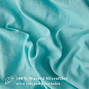 SunStyle Home Twin Size Duvet Cover Set with Buttons Closure Navy Blue, 2 Pieces Solid Color Ultra Soft Skin-Friendly Comforter Cover Set (1 Duvet Cover +1 Pillowcase)