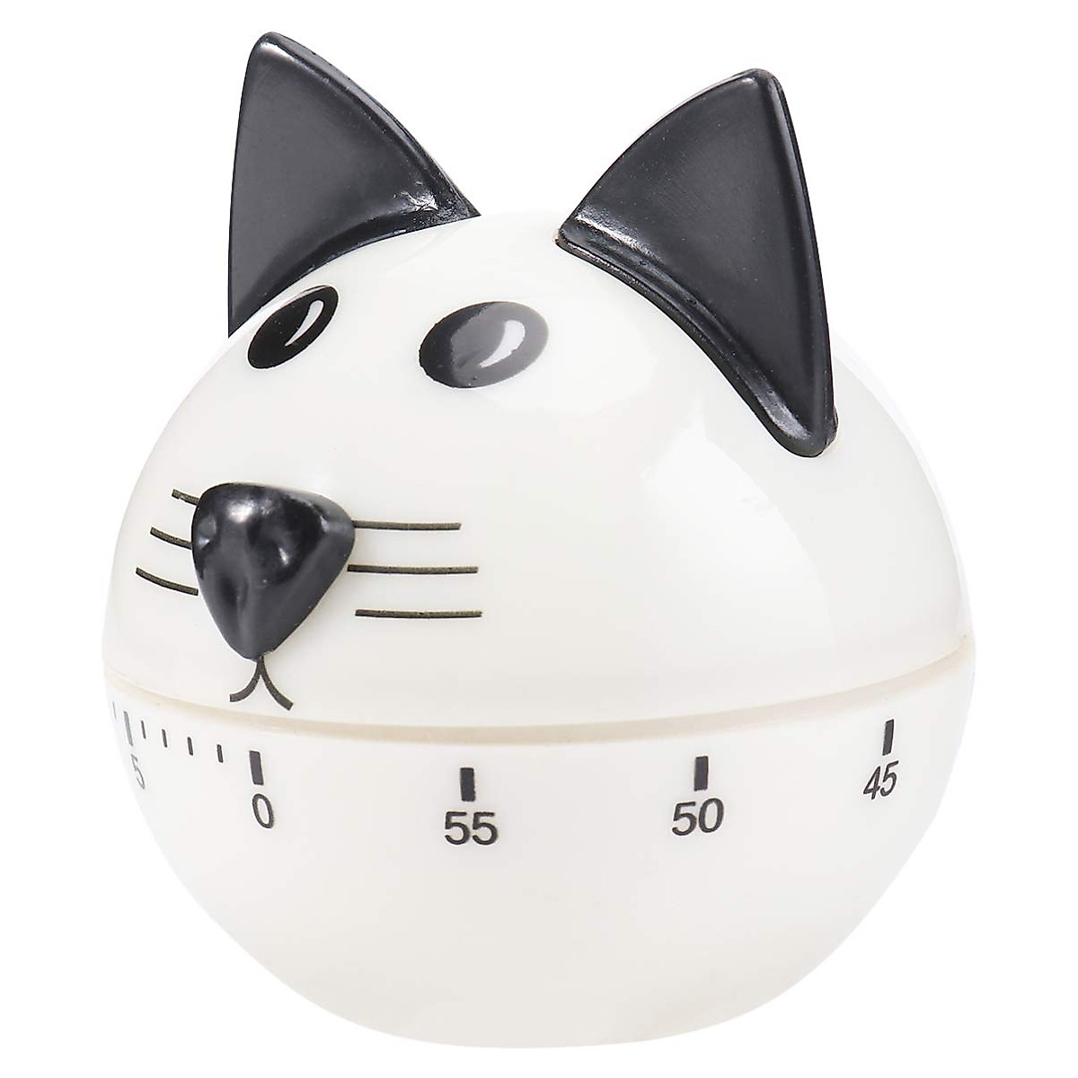 1Pc Manual Timer Plastic Lovely Kitchen Timer Cat Shaped Mechanical Timer Adorable Reminder Cartoon Cooking Timer Cooking Cooking Clock Timer Supplies Mechanical Timer