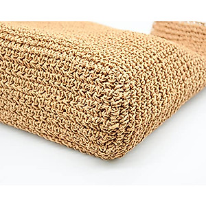 Eorefo Straw Bag Beach Bags for Women Straw Large Beach Tote Bag Hobo Summer Handwoven Bags Ratten Bag for Beach(Bronze)