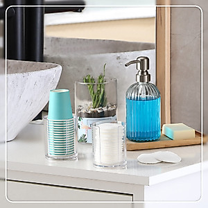 AOZITA Bathroom Cup Dispenser, 2 Pack Mouthwash Cups Holder, Small Disposable Paper Cup Holders for Rinsing Cups On Bathroom Vanity Countertops