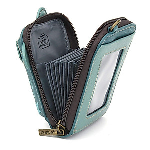 Chala Handbags Cute-C Turtle Credit Card Holder/Wallet WristletF