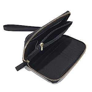 Carhartt Casual Canvas Wallets for Women, Nylon Duck Lay-Flat Clutch (Black), One Size