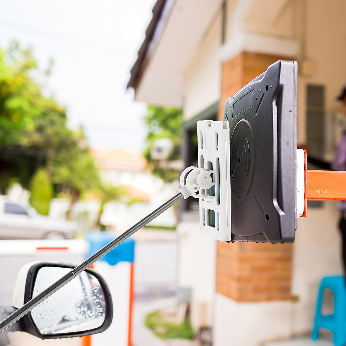 Veemoon Telescopic Rod Card Holder: 2PCS Vehicle Parking Swiping Stick Reacher Grabber Tool Car Parking Contactless Payment Rod for Car Parking Fee Paying,Car Parking Rod