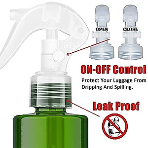 FANSTINOW Empty Spray Bottles (7oz/4Pack) - Colorful Plastic Spray Bottle For Hair - Premium Leak-Proof Travel Bottles - UV Protection - BPA Free - Multi Purpose use Durable - Great Value