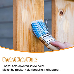 Solid Wood Pocket Hole Plugs Wood Pine for Pocket Hole Jig Woodworking Tool (150)