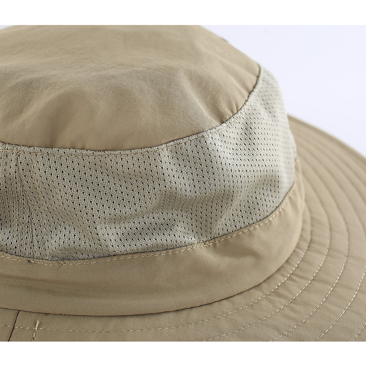 Home Prefer Mens Fishing Hat with Neck Protection UPF 50+ Sun Bucket Hat for Outdoor Hunting Gardening Khaki