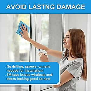 Sliding Door Lock for Child Safety - Sliding Closet Door Lock -sliding door baby and Pets proof- No Drill Tools Needed - 2 pack Perfect for Sliding Windows, Patios Doors, Closet Doors,Cabinet Doors