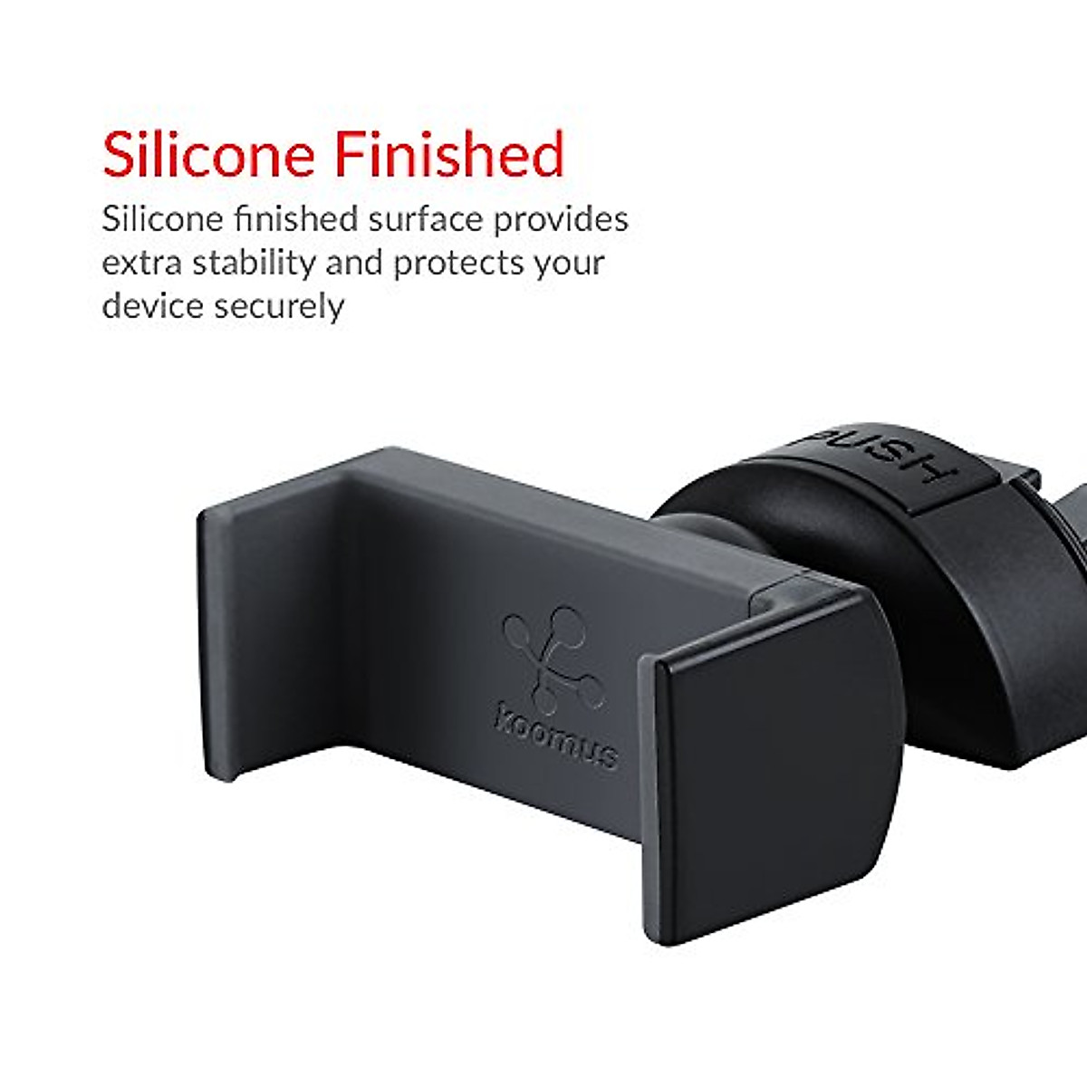 Koomus Pro CD Slot Car Mount Holder Cradle for All Smartphones - Black