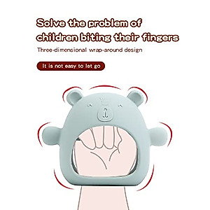 2 Pack Baby Teething Toy for 3+ Months, 2022 New Never Drop Teether Toys, BPA Free Dust-Proof Silicone Hand Pacifier Baby Chew Toys Car Seat Toy for Sucking Needs Soothe Teething Gums for Girls Boys