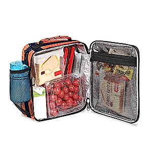 Basketball Lunch Boxes Bag for Kids, Lunch Box for Boys and Girls, Waterproof Insulated Lunch Bag Cooler Tote for School with Detachable Shoulder Strap