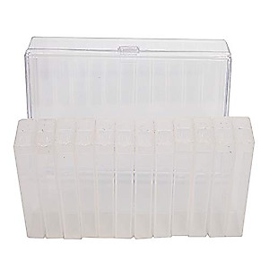 The Beadsmith Personality Case - Clear Storage Organizing System 6.25 x 4 x 1.4 inches - Includes 12 flip top Boxes 1 x 3.75 inches Each, for organizing and Storage