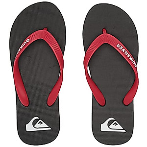 Quiksilver Boy's Molokai Kids Flip Flop Youth Sandal, BLACK 2, 3 Little Kid