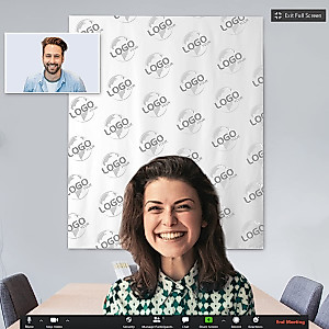 ASSIALL Custom Step and Repeat Logo Business Event Backdrop Customized Video Call Conference Tradeshows Birthday Background Personalized Party Reception Banner Photo Studio Props (60"Wx100"H)