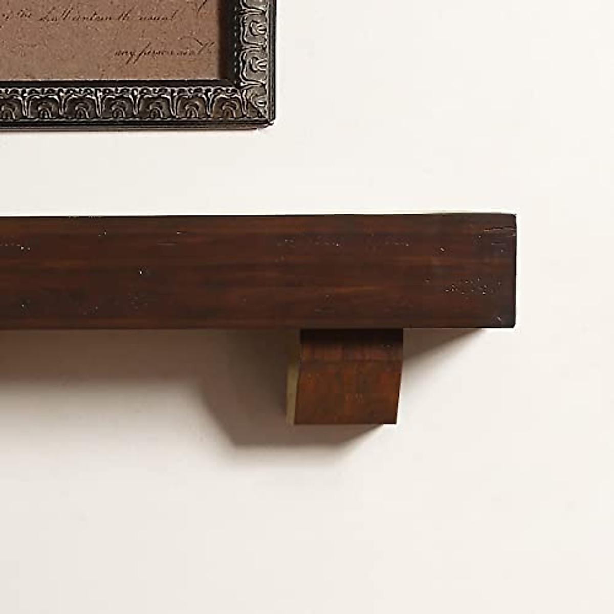 Duluth Forge 60-Inch Fireplace Shelf Mantel with Corbels - Chocolate Finish
