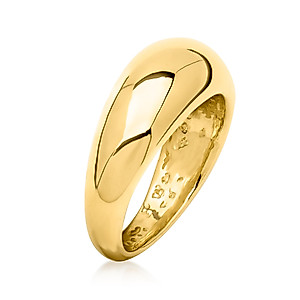 Ross-Simons Italian 14kt Yellow Gold Shiny Dome Ring. Size 8
