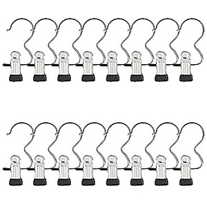 Brajttt 16 PCS Laundry Hook Boot Hanging Hold Clips Portable Hanging Hooks Home Travel Hangers Clothing Clothes Pins