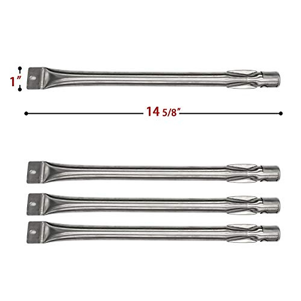 VICOOL Repair Parts Replacement for Grill Master 720-0697, Sunbeam 720-0697, Nexgrill 720-0783C, 720-0783E Gas Grill Models Stainless Steel Burner Tube, Heat Plates