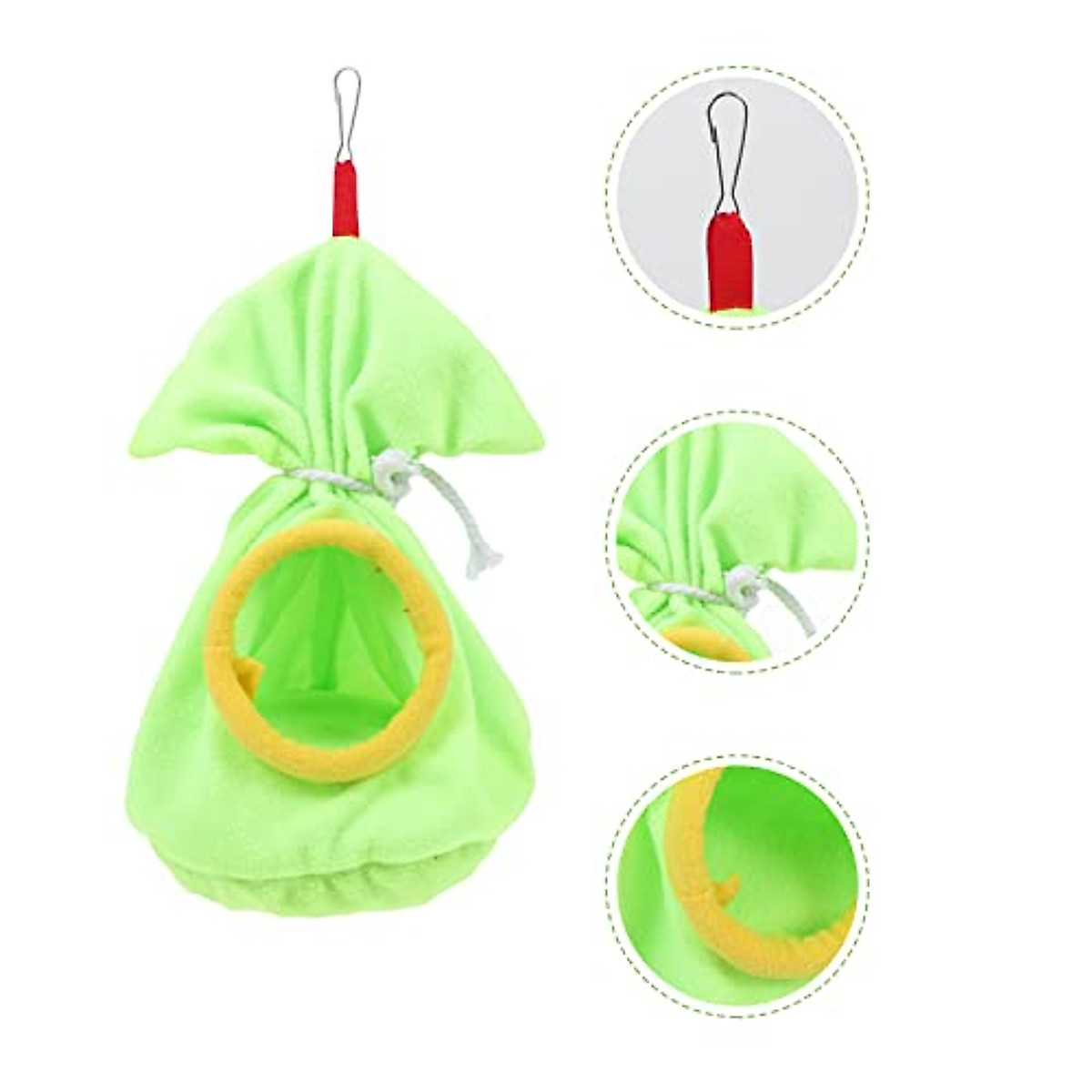 Warm Bird Hammock 2pcs Winter Warm Bird Bird Cage Bird Nesting Bag Bird Hut Bag Nest Parrot Cage Plush Finch Cage