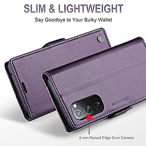 Samsung Galaxy S20 FE 5G Wallet Case,Magnetic Stand Flip Protective Leather Case Purse Style with RFID Blocking Card Holder Case Wallet for Samsung Galaxy S20 FE 5G 6.5 inch (Fashion Purple)
