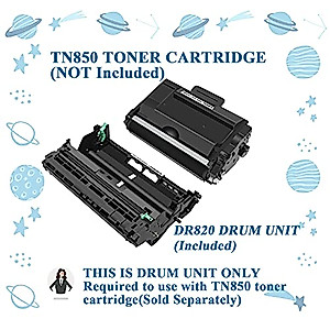 GALADA Compatible Drum Unit Replacement for Brother DR820 DR-820 for Brother HL-L6200DW HL-L6200DWT MFC-L5850DW MFC-L5900DW HL-L5200DW MFC-L5700DW MFC-L5800DW MFC-L6800DW Printer（Black,1 Pack）
