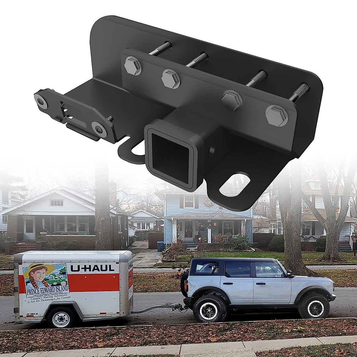 Mabett 2" Tow Trailer Hitch Receiver for Ford Bronco Accessories 2021 2022 2023 2024 2/4-Door Rear Bumper 2 * 2 Inch Receiver Trailer Towing Cargo Carrier Racks