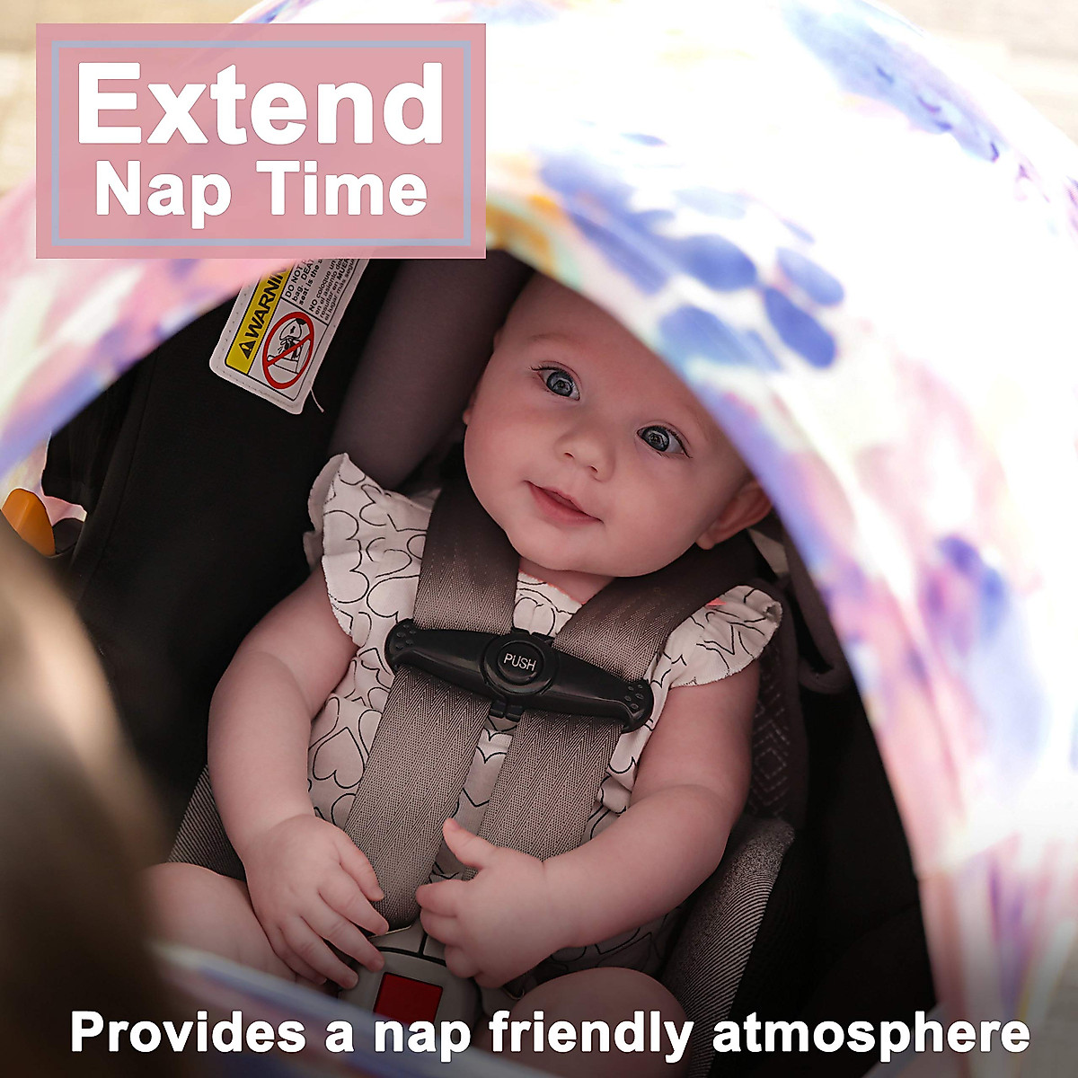 Car Seat Cover for Babies, Nursing Cover, Carseat Canopy - Fleur