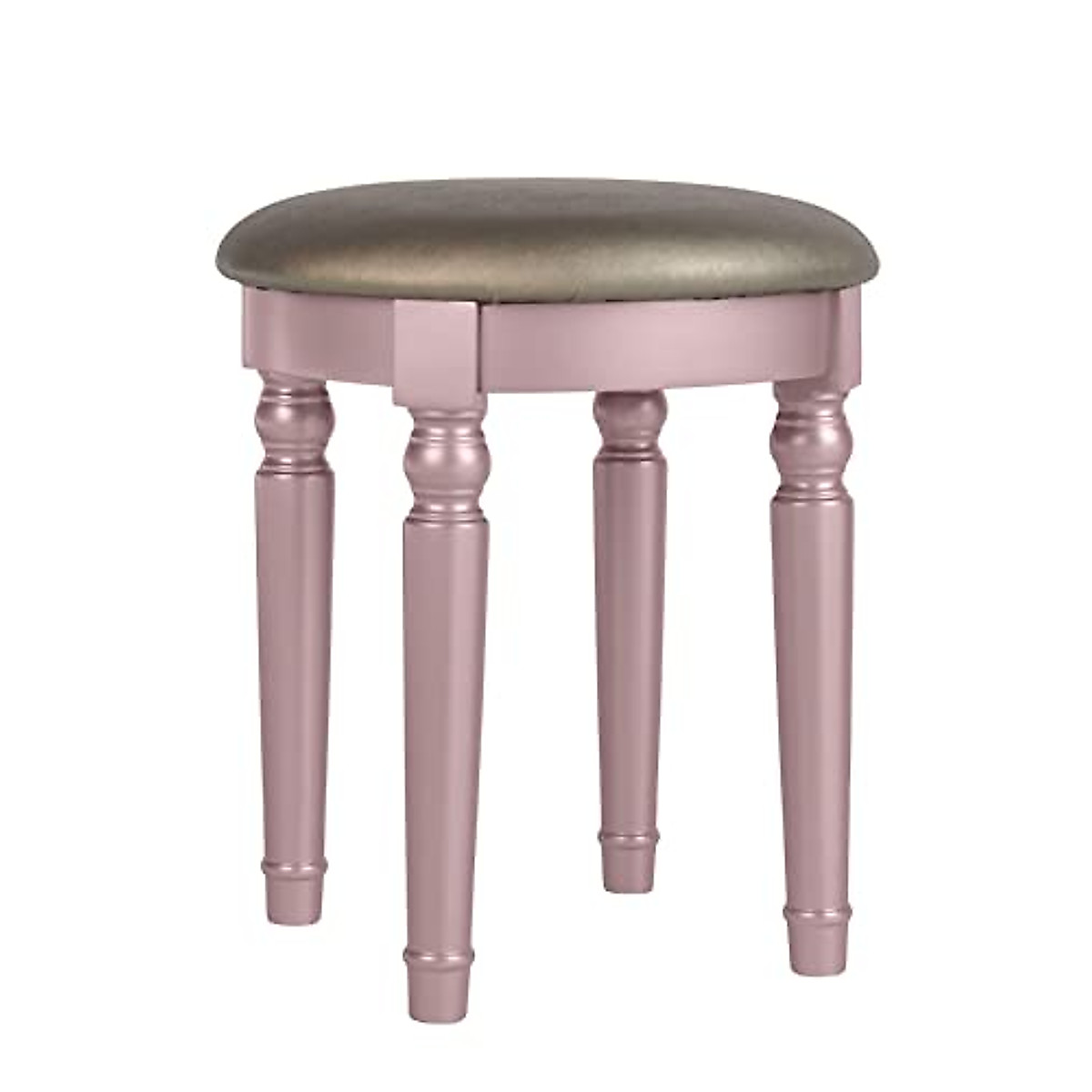 BOBKONA PDEX- Croix Collection Vanity Set With Stool, Rose Gold